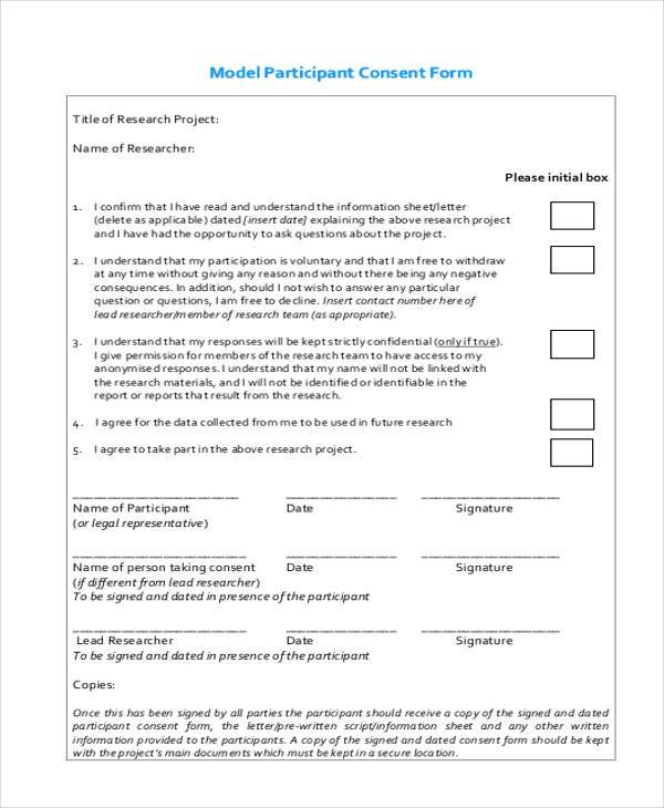 FREE 8+ Sample Model Consent Forms in PDF | MS Word