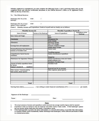 FREE 11+ Assessment Forms for Income in PDF | MS Word | Excel