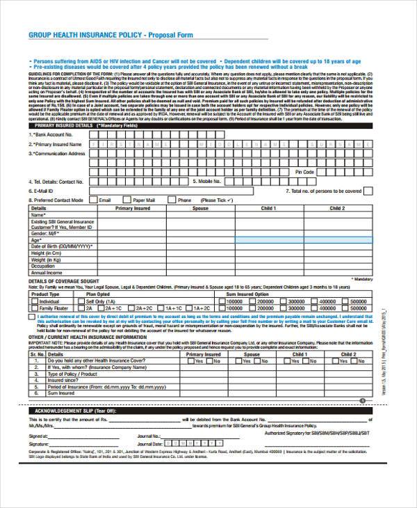 FREE 9+ Health Proposal Forms in PDF | MS Word