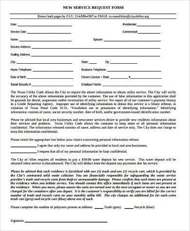 FREE 12+ Service Request Form Samples, PDF, MS Word, Google Docs