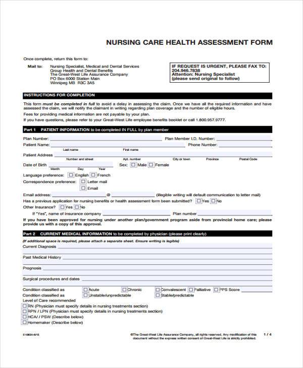 FREE 36+ Assessment Form Samples, PDF, MS Word, Google Docs