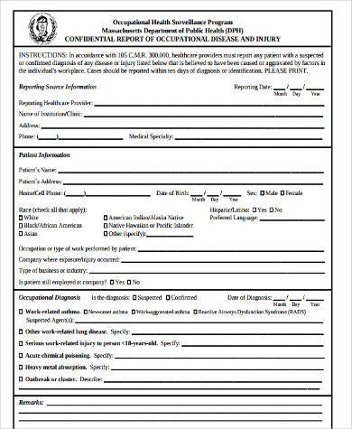 FREE 9+ Sample Health Surveillance Forms in MS Word | PDF