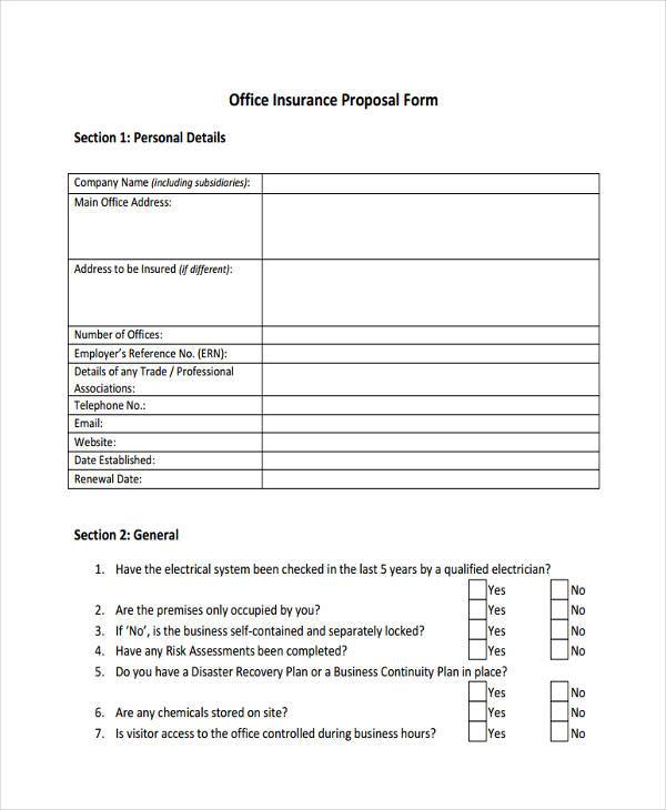 FREE 38+ Sample Blank Proposal Forms in PDF | Excel | MS Word