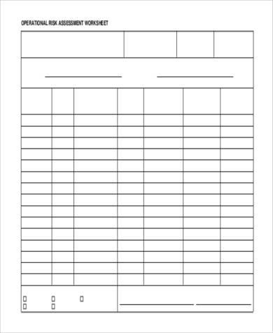 FREE 32+ Sample Risk Assessment Forms in PDF | MS Word | MS Excel
