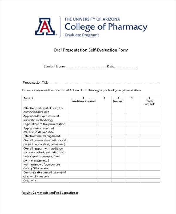 FREE 7+ Sample Oral Presentation Evaluation Forms in PDF | MS Word