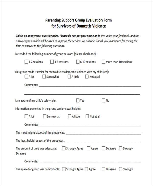 FREE 11 Group Evaluation Forms In PDF MS Word Excel
