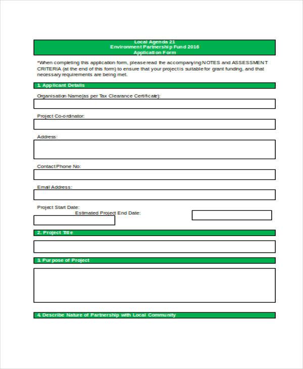 FREE 13+ Sample Partnership Application Forms in PDF | MS Word