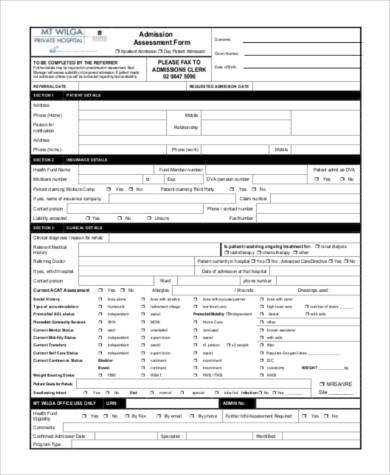 Patient admission