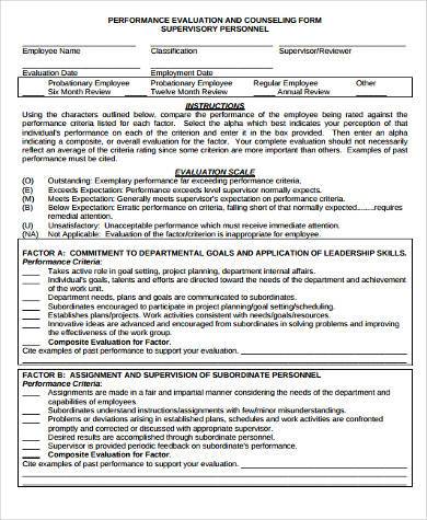 FREE 7+ Sample Performance Counseling Forms in PDF | MS Word
