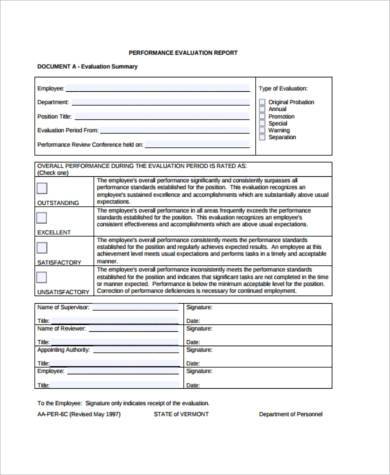 FREE 8+ Sample Performance Report Forms in PDF | MS Word