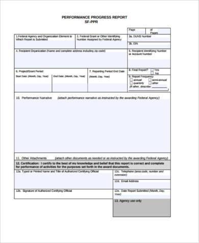 FREE 8+ Sample Performance Report Forms in PDF | MS Word
