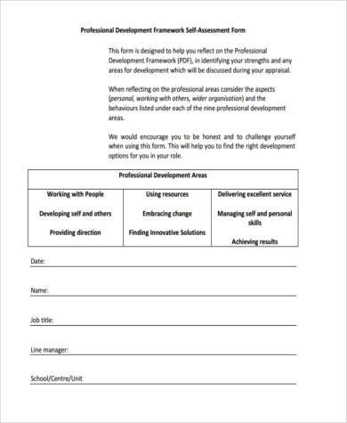 FREE 7+ Sample Personal Assessment Forms in PDF | MS Word