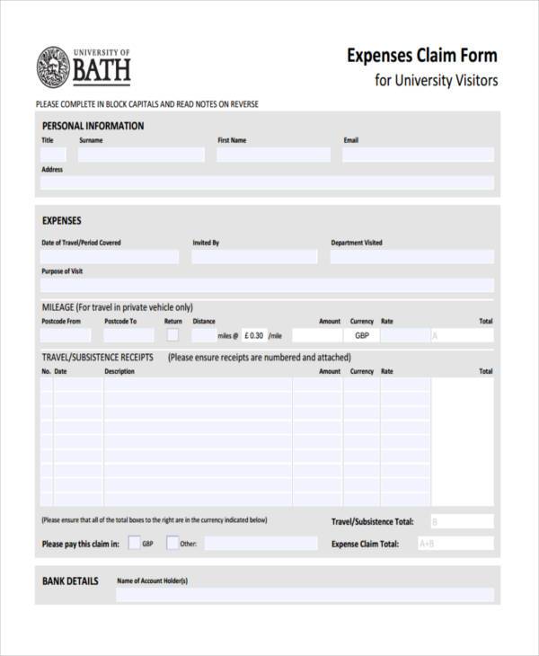 FREE 10+ Sample Personal Expense Forms in PDF | MS Word