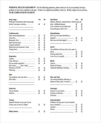 FREE 8+ Sample Personal Health Forms in PDF | MS Word