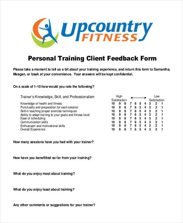 FREE 8+ Sample Client Feedback Forms in PDF | MS Word | Excel