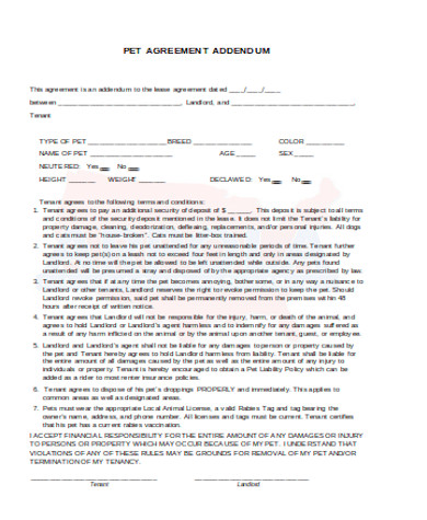 FREE 10+ Sample Pet Agreement Forms in PDF | MS Word