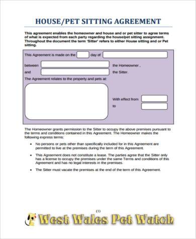 FREE 10+ Sample Pet Agreement Forms in PDF | MS Word