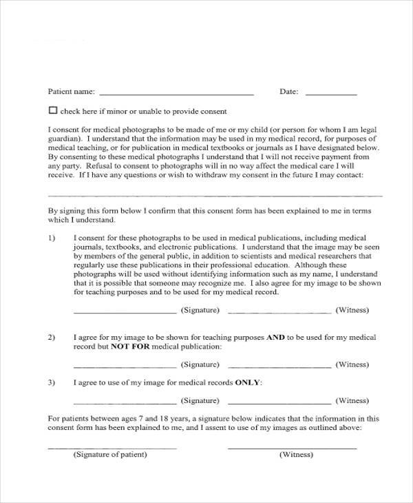 FREE 12+ Photography Consent Form Samples, PDF, MS Word, Google Docs