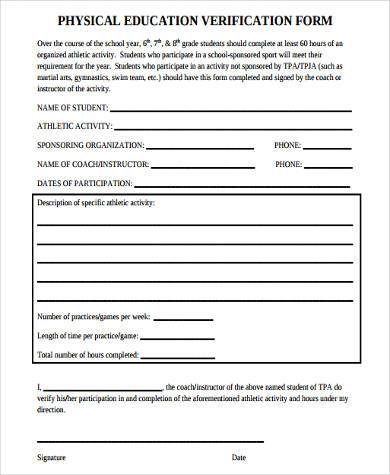 FREE 8+ Sample Education Verification Forms in PDF | MS Word