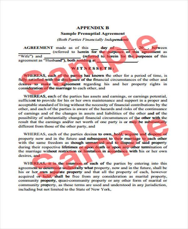 FREE 7+ Sample Postnuptial Agreement Forms in PDF | MS Word