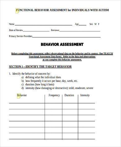 FREE 13+ Preschool Assessment Form Samples, PDF, MS Word, Google Docs