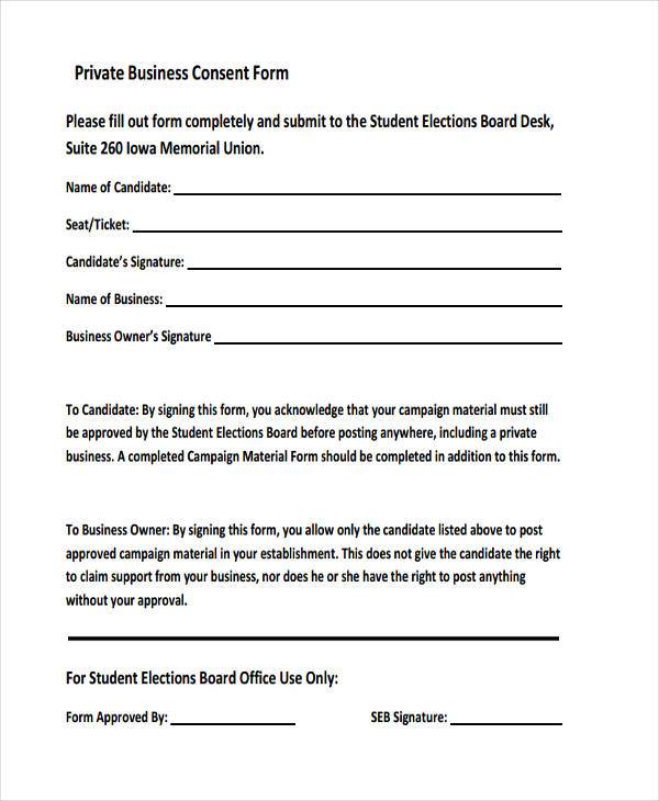 FREE 11+ Business Consent Form Samples, PDF, MS Word, Google Docs