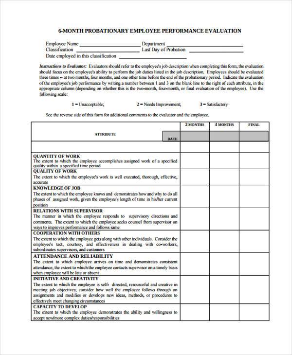 FREE 10 Performance Evaluation Forms In PDF MS Word Excel