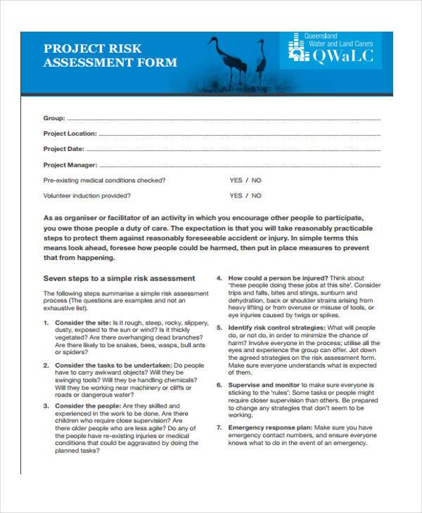 FREE 7+ Sample Management Risk Assessment Forms in PDF | MS Word