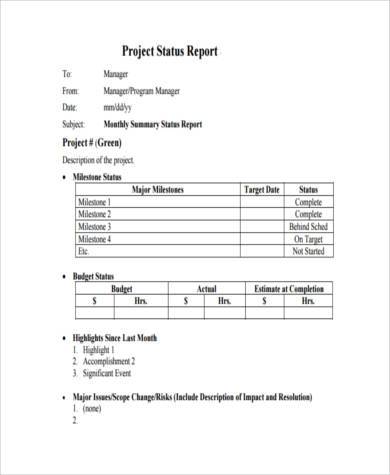 FREE 13+ Project Report Form Samples, PDF, MS Word, Google Docs, Excel