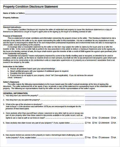 FREE 9+ Sample Property Statement Forms in PDF | MS Word