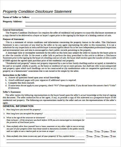 FREE 9+ Sample Property Statement Forms in PDF | MS Word