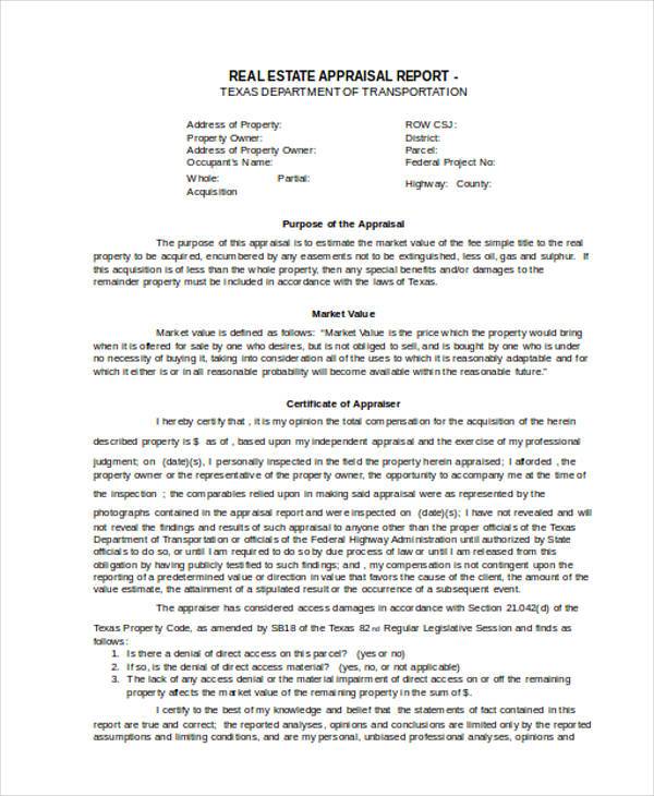 FREE 28+ Appraisal Form Samples, PDF, MS Word, Google Docs