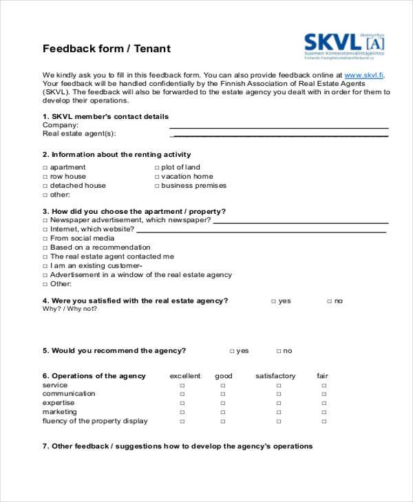 FREE 8+ Sample Client Feedback Forms in PDF | MS Word | Excel
