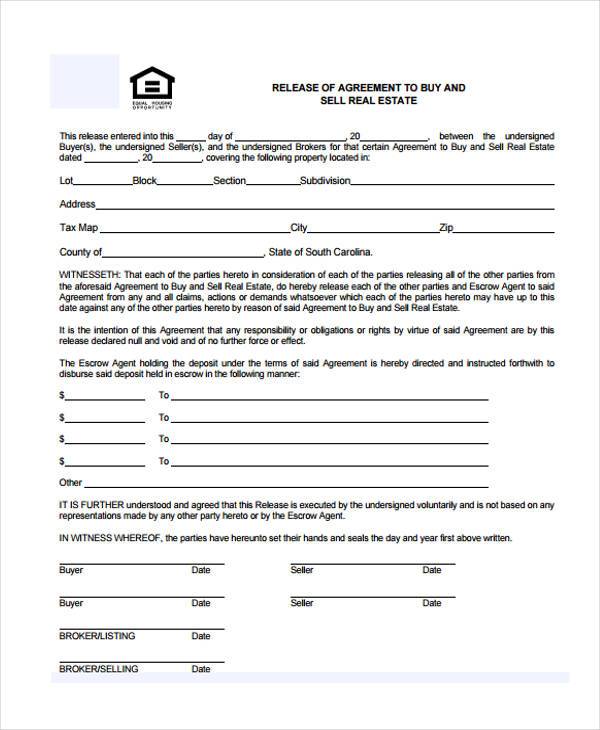 FREE 9+ Real Estate Release Forms in PDF | MS Word