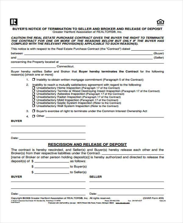 FREE 9+ Real Estate Release Forms in PDF | MS Word