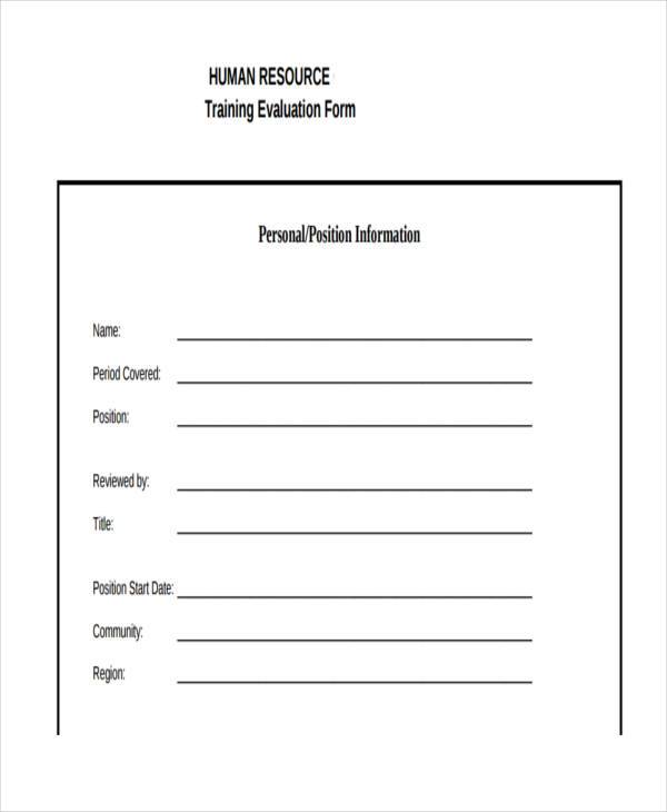 FREE 11+ Job Evaluation Forms in PDF | MS Word | Excel