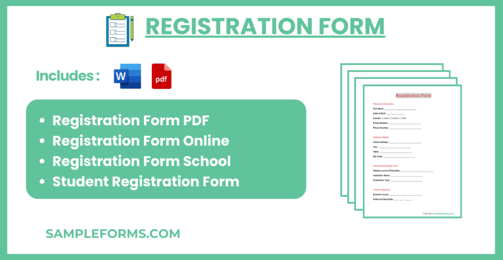 FREE 35+ Registration Form Samples, PDF , MS Word, Google Docs