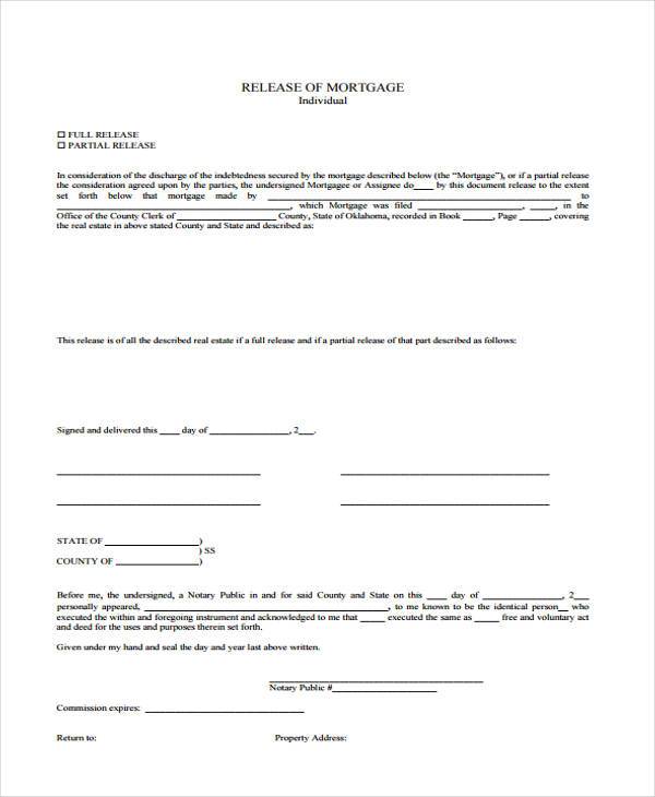FREE 9+ Deed Release Forms in PDF | MS Word