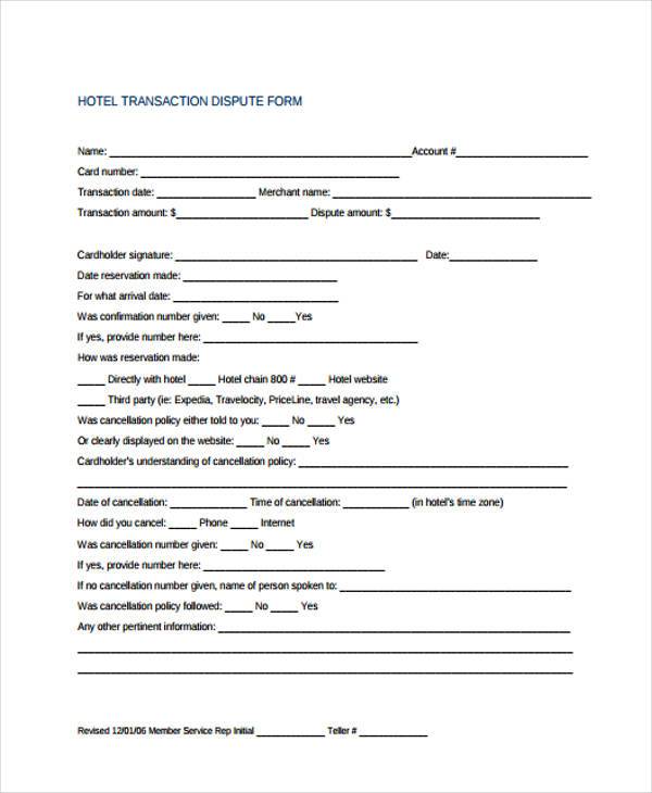 FREE 7+ Hotel Complaint Form Samples, PDF, MS Word, Google Docs