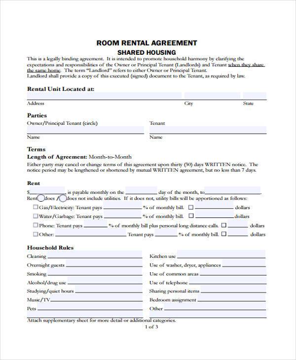 FREE 9+ Rent Contract Forms in PDF | MS Word