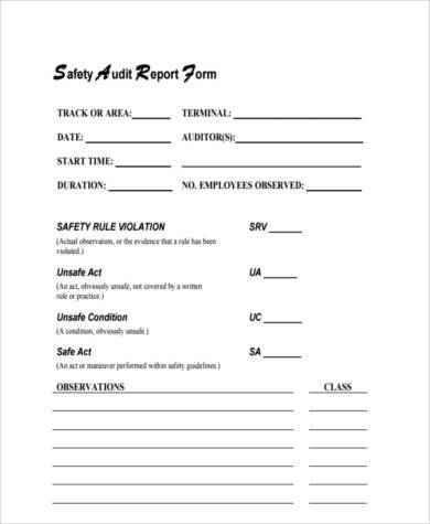 FREE 12+ Audit Report Form Samples, PDF, MS Word, Google Docs