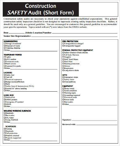 FREE 7+ Sample Construction Short Forms in PDF | MS Word