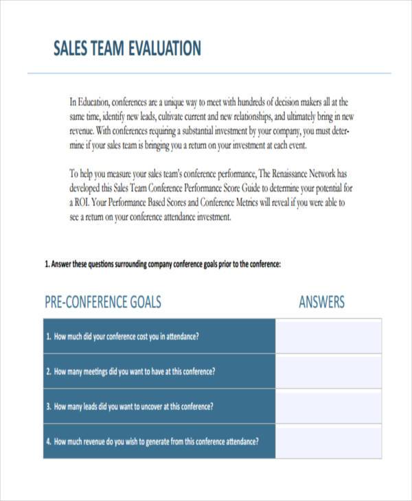 FREE 12+ Sales Evaluation Form Samples, PDF, MS Word, Google Docs