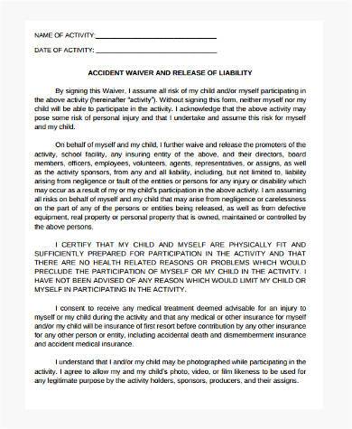 FREE 10+ Sample Waiver Forms in PDF | MS Word | Excel