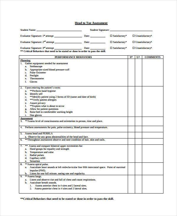 FREE 36+ Assessment Form Samples, PDF, MS Word, Google Docs