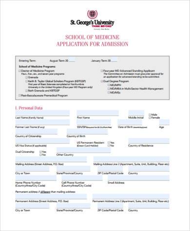 FREE 13+ School Application Form Samples, PDF, MS Word, Google Docs, Excel