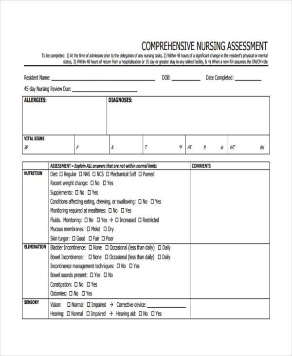 FREE 36+ Assessment Form Samples, PDF, MS Word, Google Docs