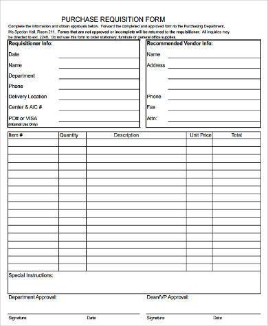 FREE 7+ Sample Staff Purchase Forms in MS Word | PDF
