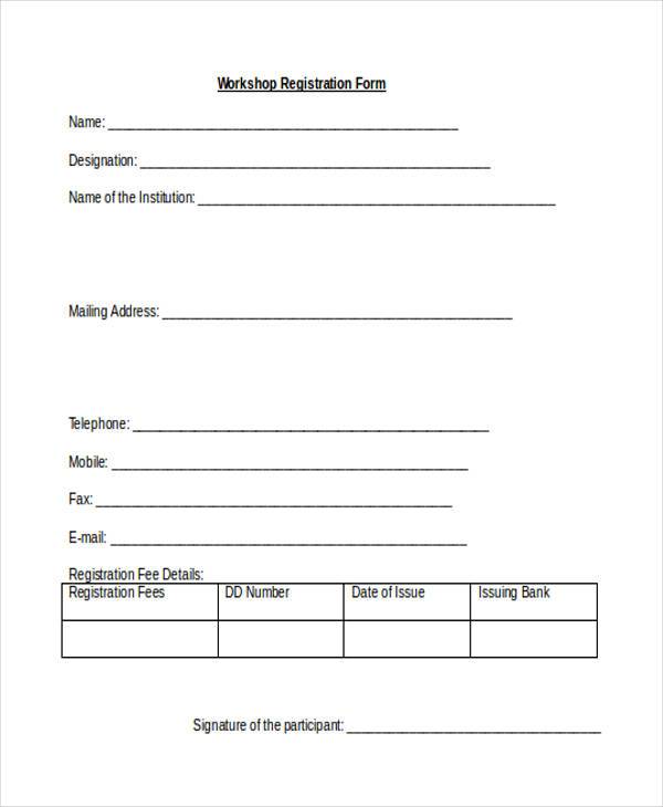 FREE 35+ Registration Form Samples, PDF , MS Word, Google Docs