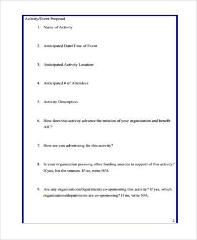 FREE 13+ School Proposal Form Samples, PDF, MS Word, Google Docs